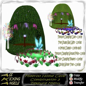 Second Life Marketplace - AKA Meeroo Home Cave Combination 2 Texture Menu